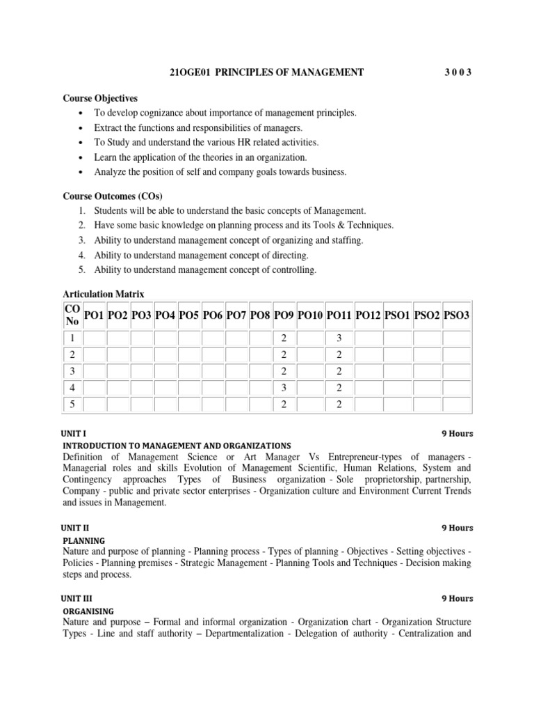 21oge01 - Principles of Management | Download Free PDF | Business ...