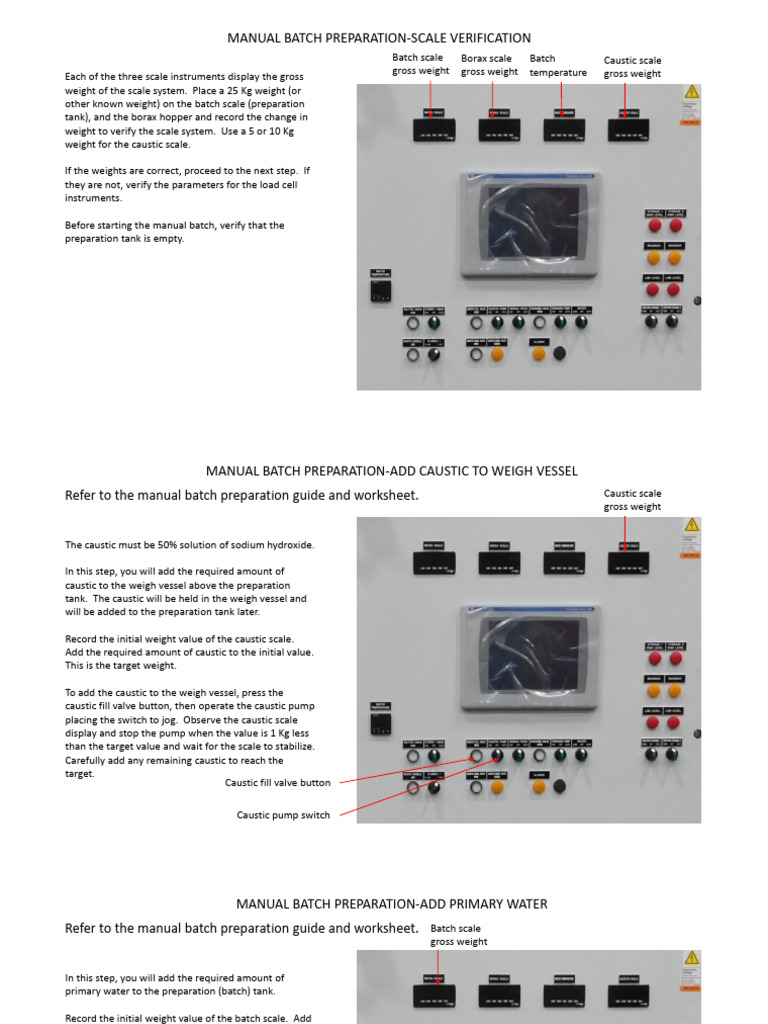 Manual Batch Preparation Procedure | PDF | Starch | Weight