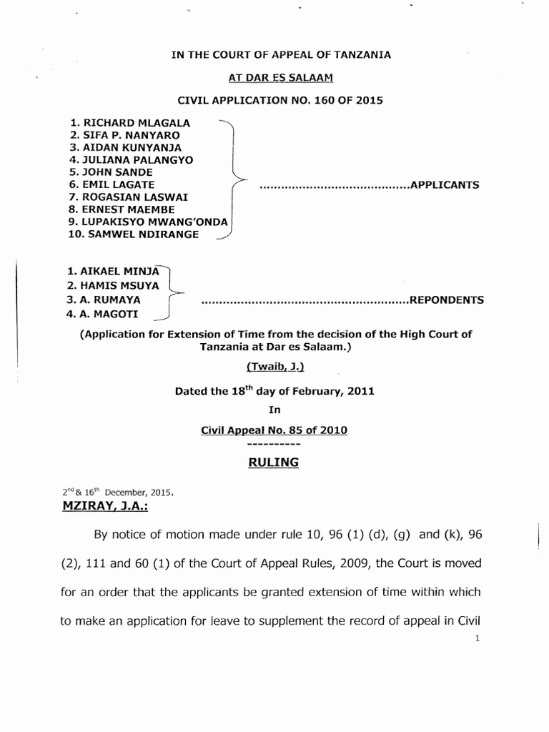Extension of Time Application Ruling | PDF | Advocate | Public Law