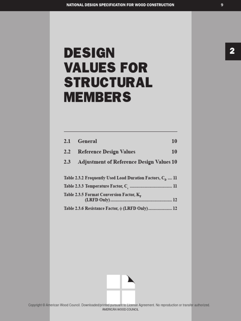 AWC NDS2018-withCommentary 20200827 AWCWebsite Chapter02 | PDF | Lumber ...