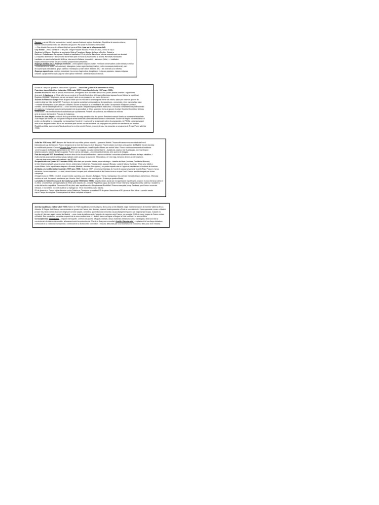 Història Guerra Civil Chuletas | PDF