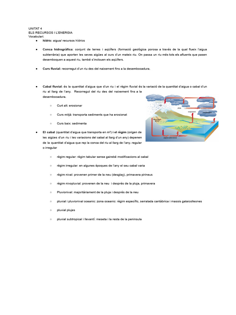Vocabulario Tema 4 y 5 Geo | PDF