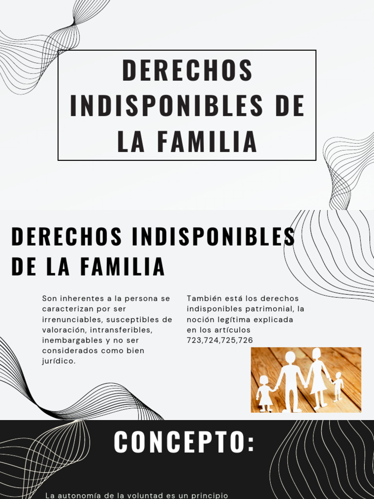 Derechos Indisponibles Familiares | PDF | Autonomía | Justicia