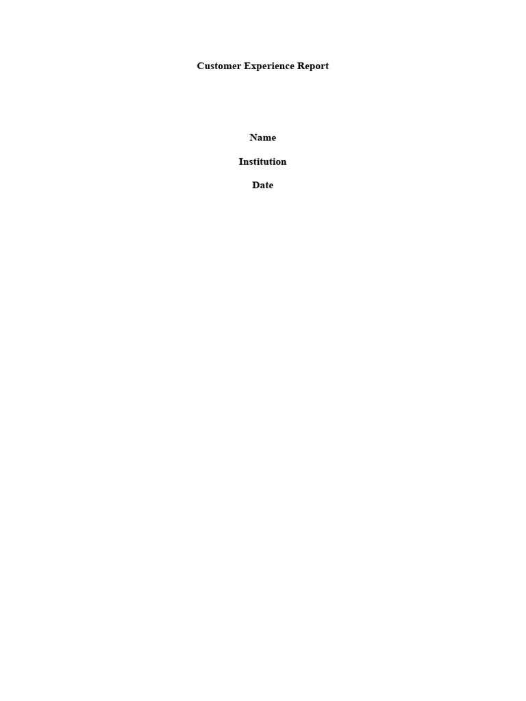 Customer Experience Report | PDF | Customer Experience | Pricing
