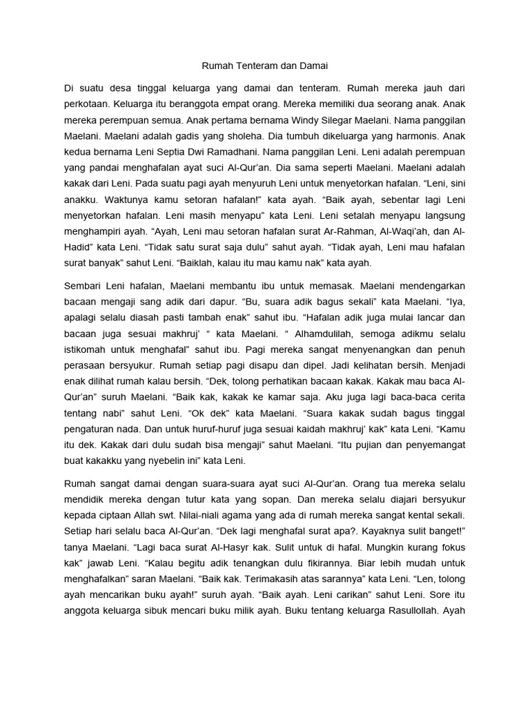 Keluarga Tenteram dan Hafalan Al-Qur'an | PDF | Agama & Spiritualitas
