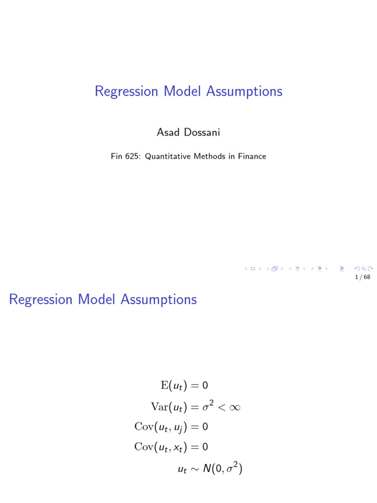 Regression Model Assumptions | Download Free PDF | Statistical Analysis | Teaching Mathematics