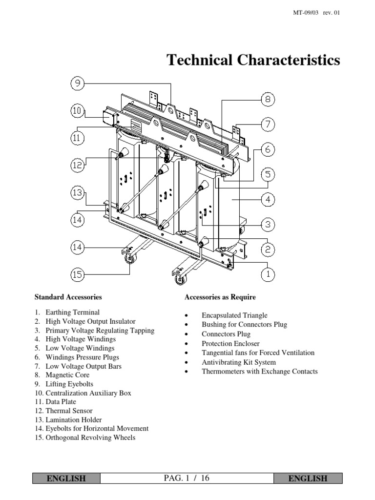 O&M GBE Cast Resin-09.03-Rev01 | PDF | Transformer | Electrical Connector