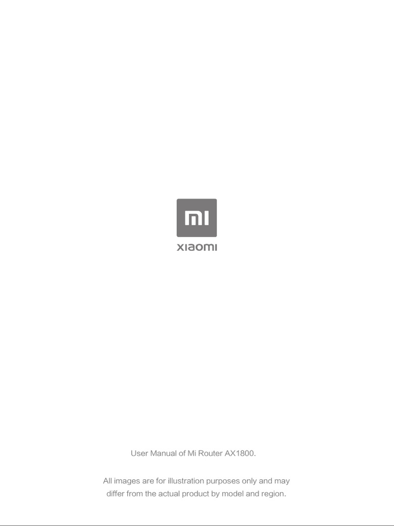 Mi Router AX1800 User Manual Guide | PDF | Computer Network | Wide Area ...