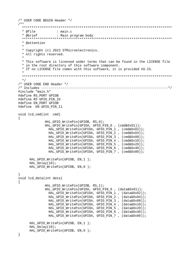 LCD Interfacing Code | Download Free PDF | Software Engineering | Software