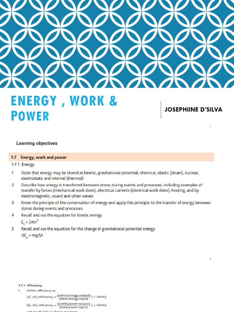 Work, Energy & Power.. | PDF | Potential Energy | Force