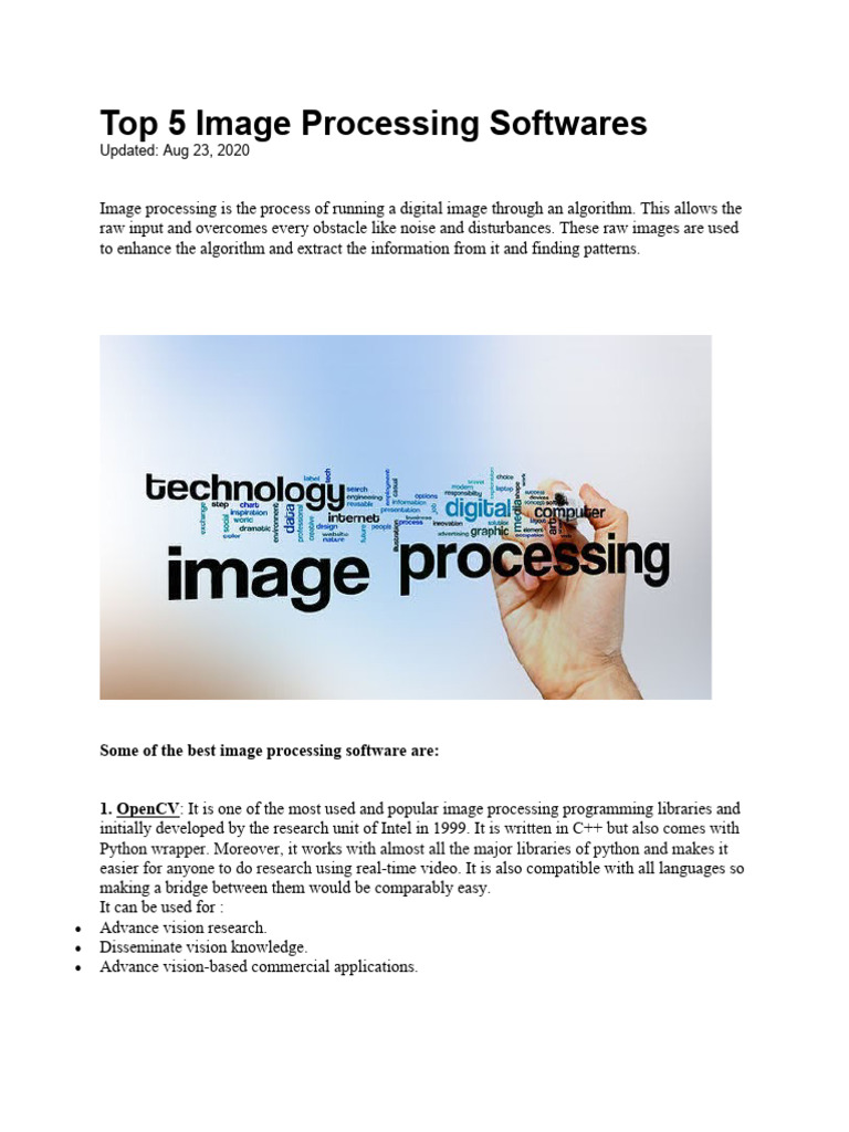 Top 5 Image Processing Softwares | Download Free PDF | Genetic Algorithm | Matlab