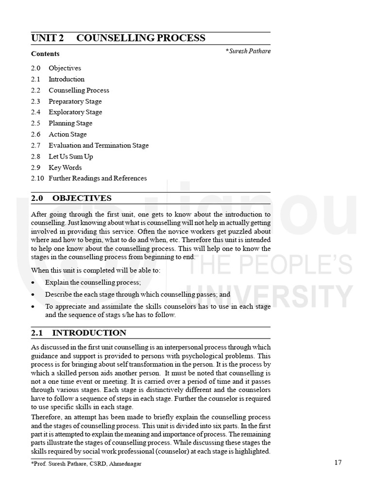Process of Individual Counselling | Download Free PDF | Psychotherapy ...