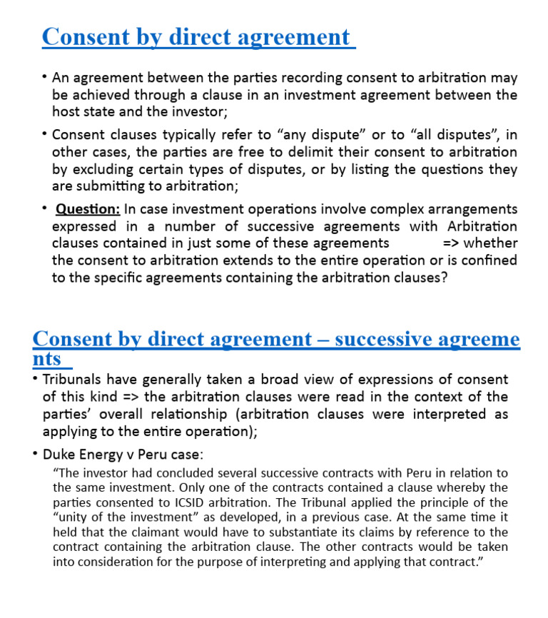 Consent Clauses in Arbitration Agreements | PDF