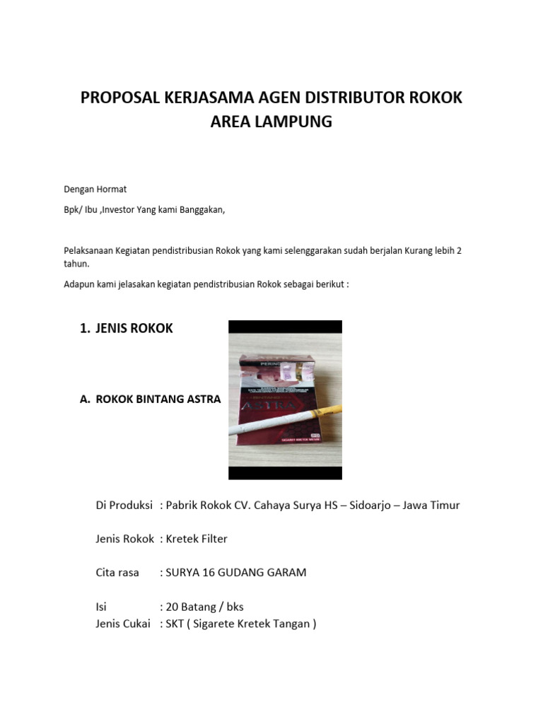 Proposal Rokok | PDF