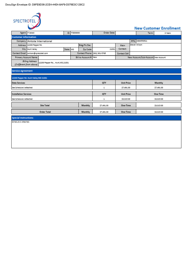 SIGNED Amtote International Schedule A 24 Locations | PDF ...