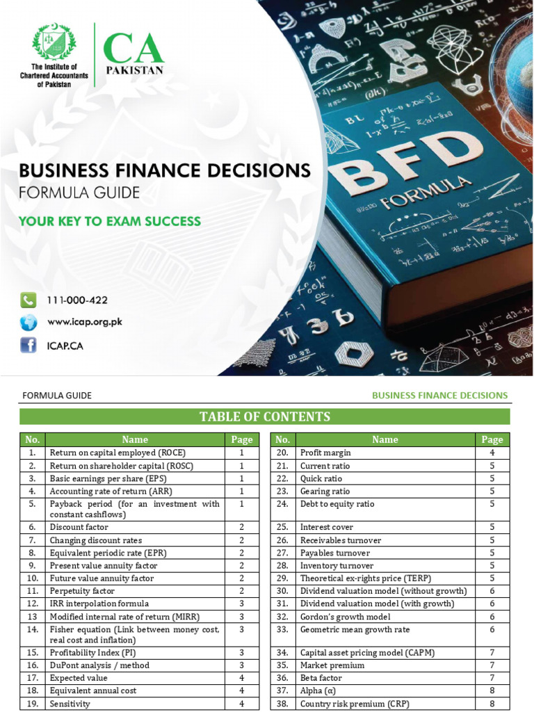 Cfap 4 BFD | PDF | Net Present Value | Dividend