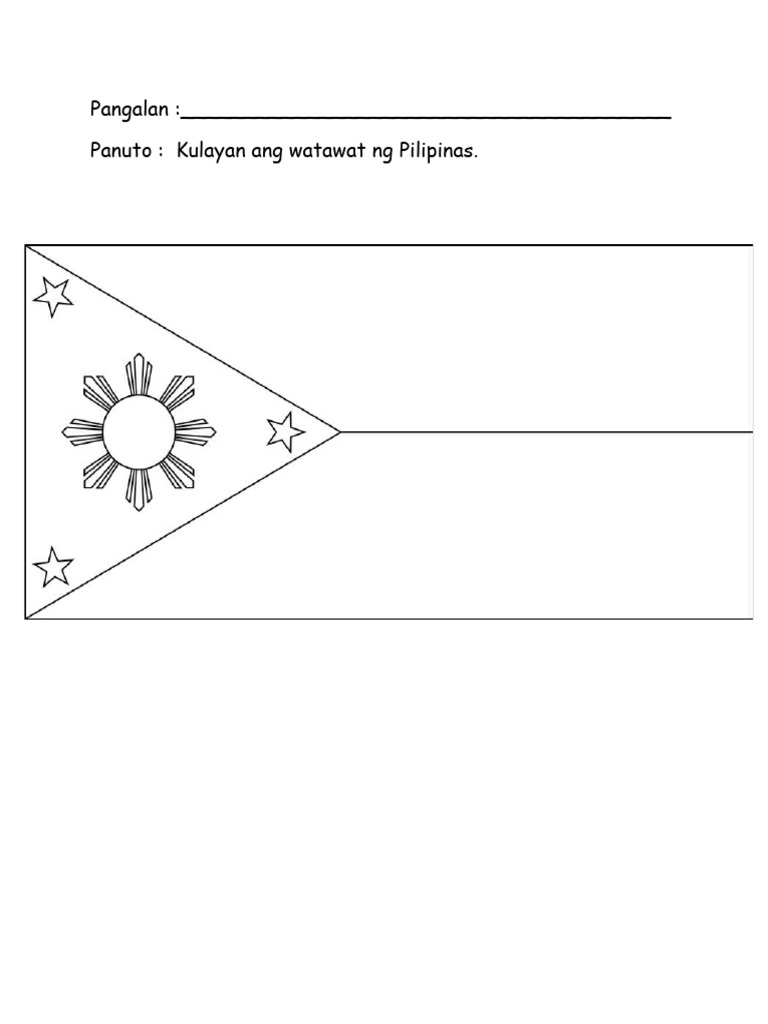 Buwan NG Wika Activity-Kulayan Ang Watawat NG Pilipinas | PDF