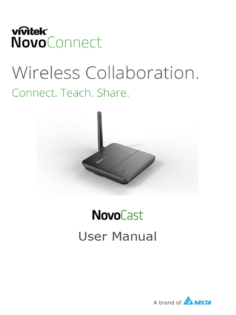 Vivitek NovoCast User Manual V1 | PDF | Wi Fi | Ios