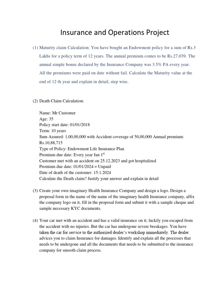 Project Topics Insurance | Download Free PDF | Insurance | Personal Finance