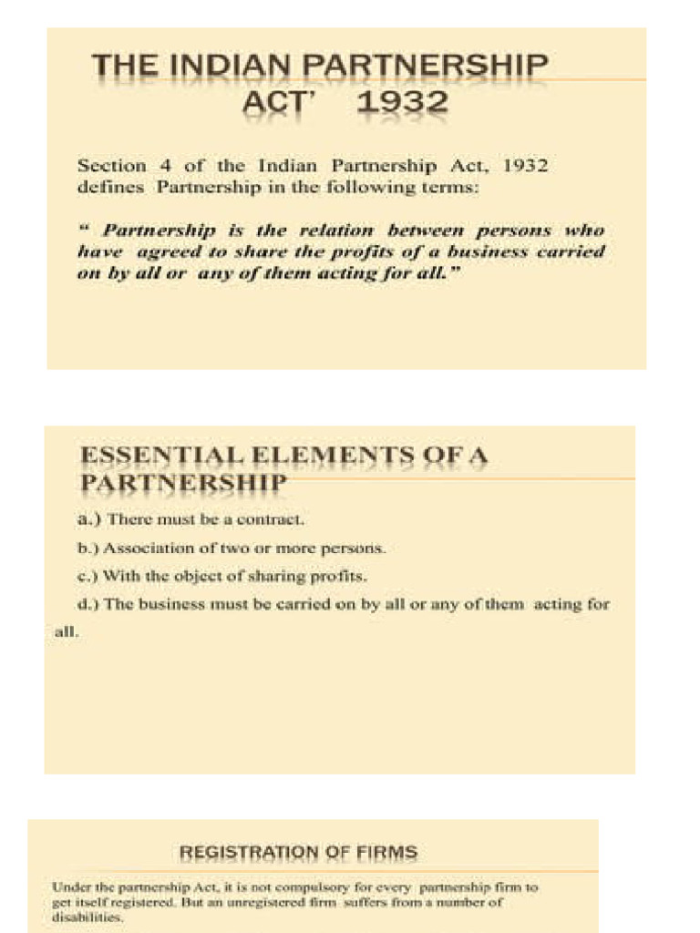 Partnership Act 1932 | PDF