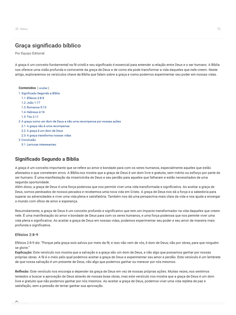 Graça Significado Bíblico Guia Biblica Pdf Graça No Cristianismo