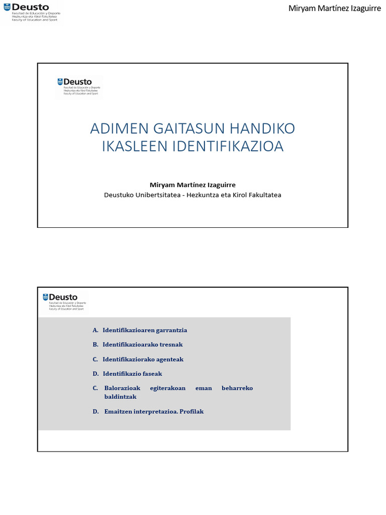 AGH - Identifikazioa | PDF
