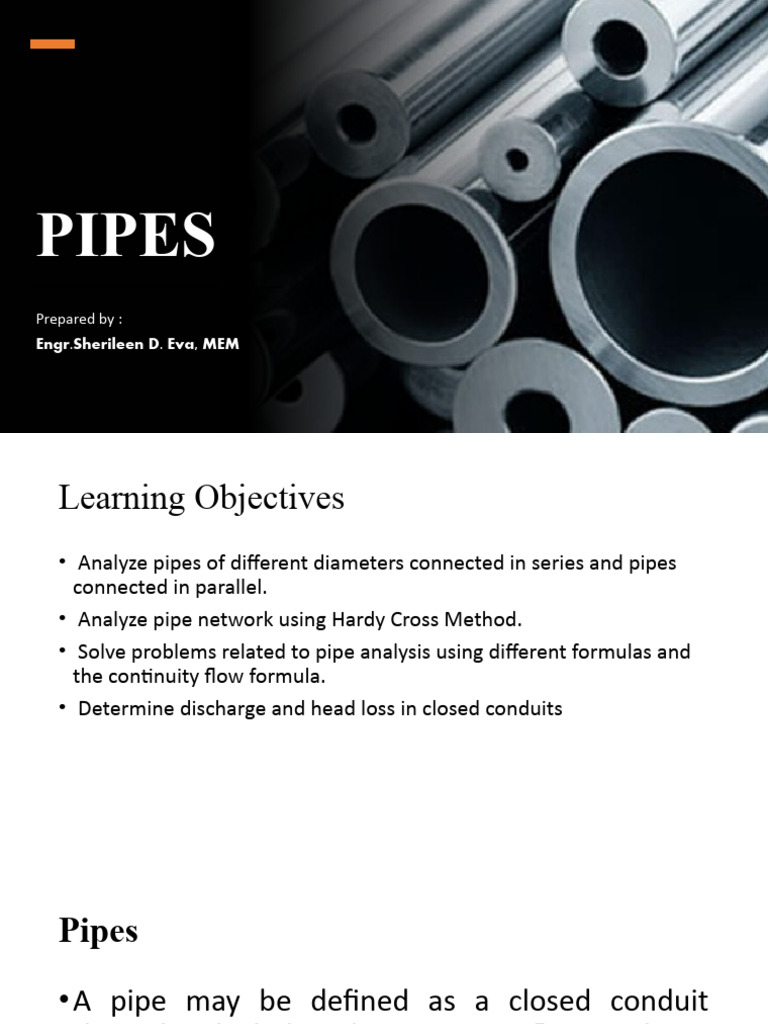 Section 4 PIPES | PDF | Fluid Dynamics | Fluid Mechanics