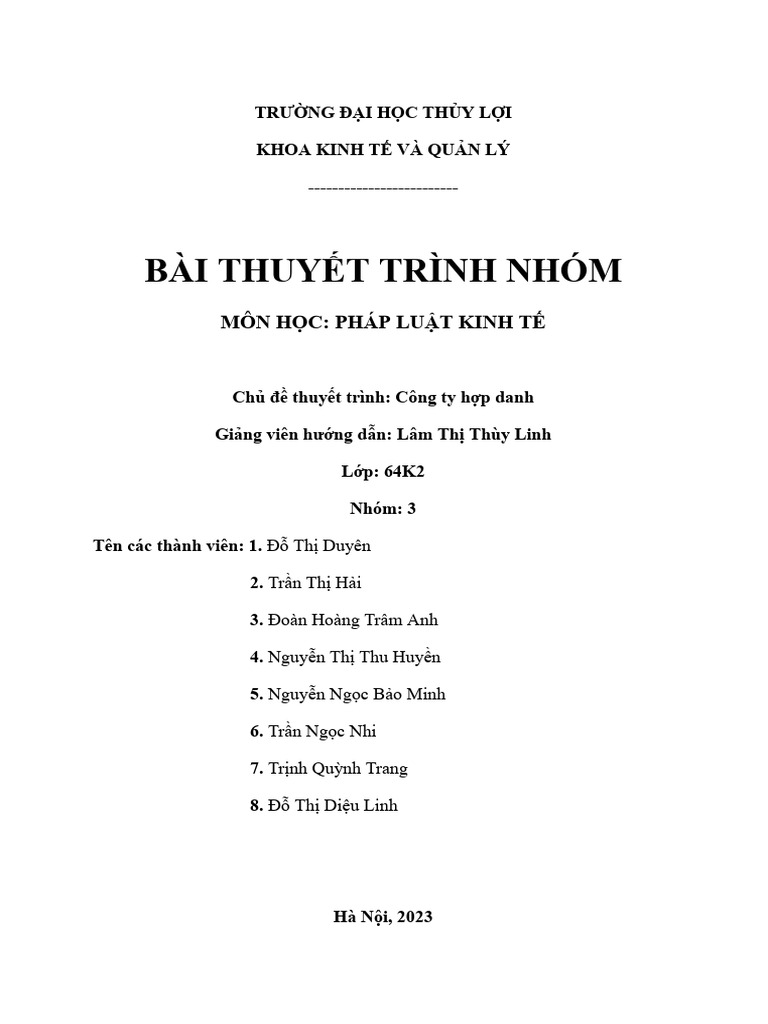 64K2 - Nhóm 3 - PLKT-1 | PDF