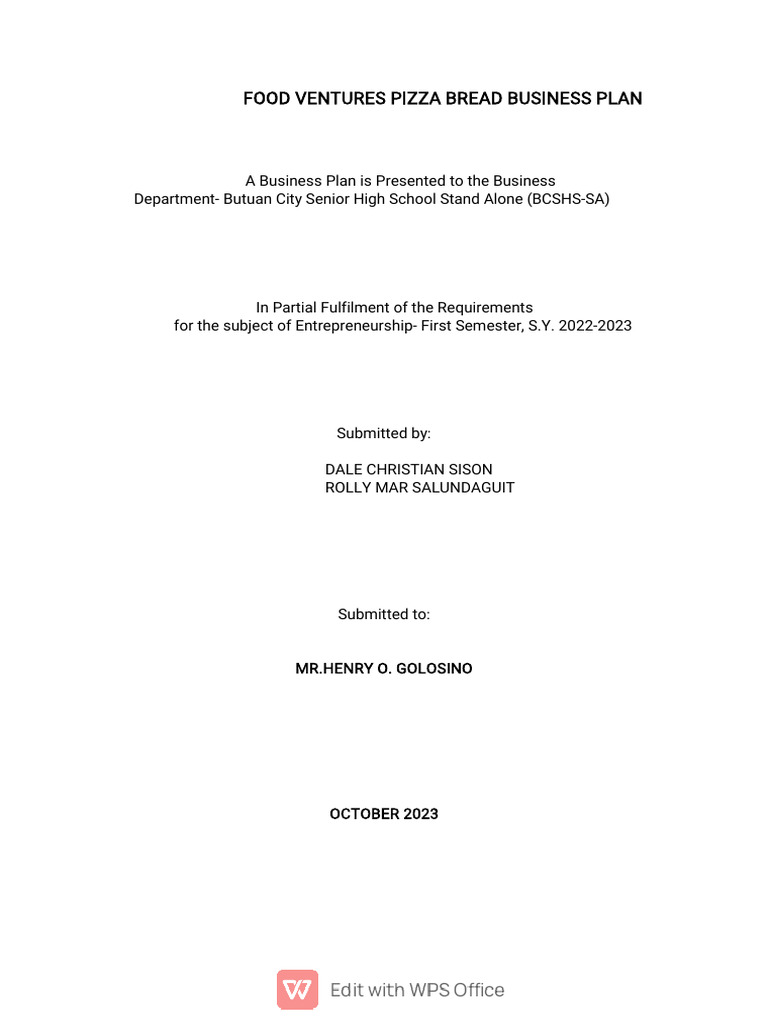 Business Plan | PDF | Equity (Finance) | Balance Sheet
