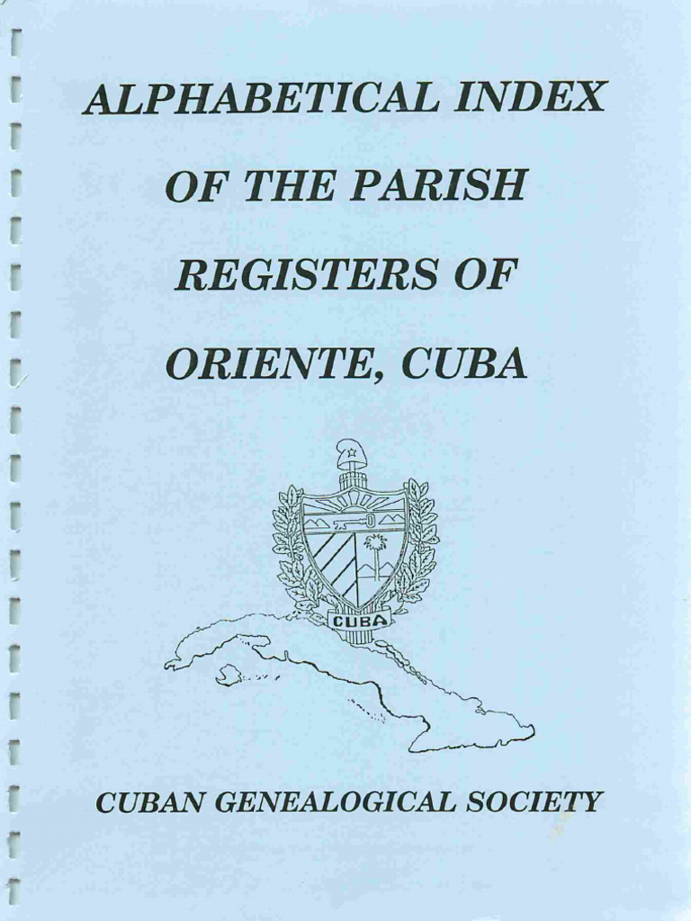 Parish Registers of Oriente Cuba | PDF | Genealogía | Publicaciones