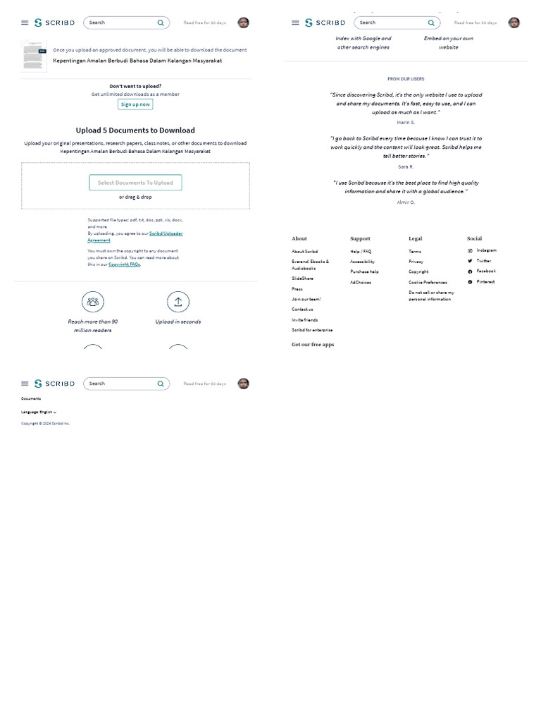 Upload A Docfuuujkkmument - Scribd | PDF | Scribd | Software
