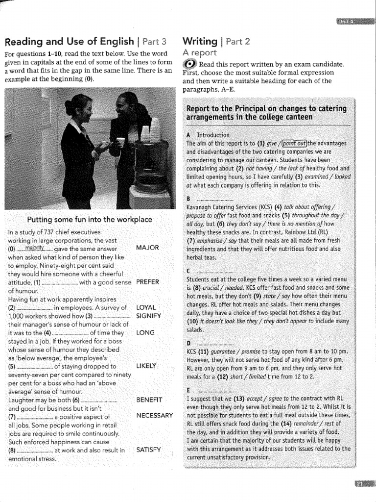 Report To The Principal | PDF
