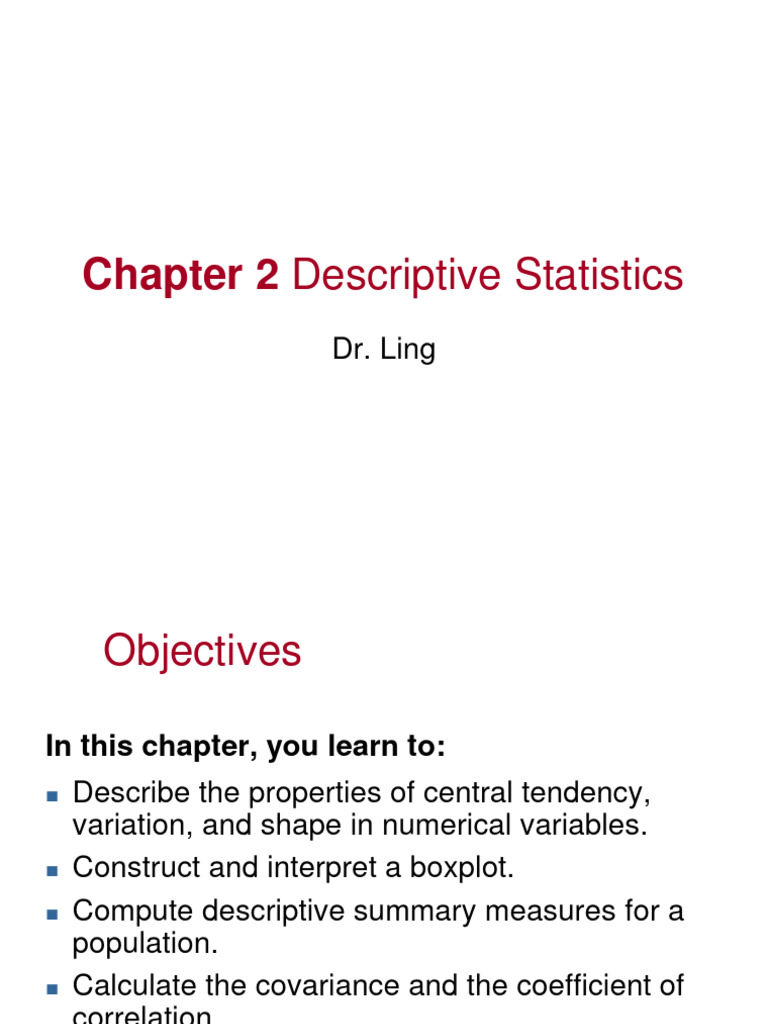 Quantitative Chapter 2 | Download Free PDF | Mean | Standard Deviation