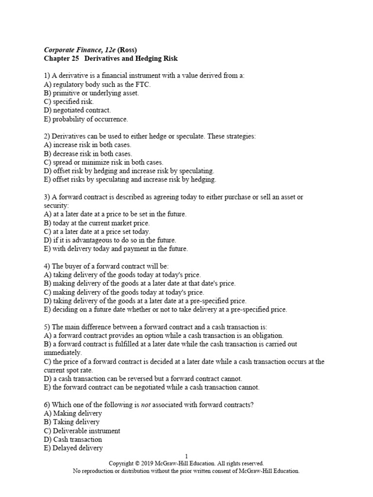 Ross12e Chapter25 TB | PDF | Bonds (Finance) | Bond Duration