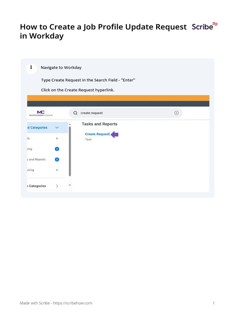 WD - HCM - Create A Job Profile Update Request | PDF