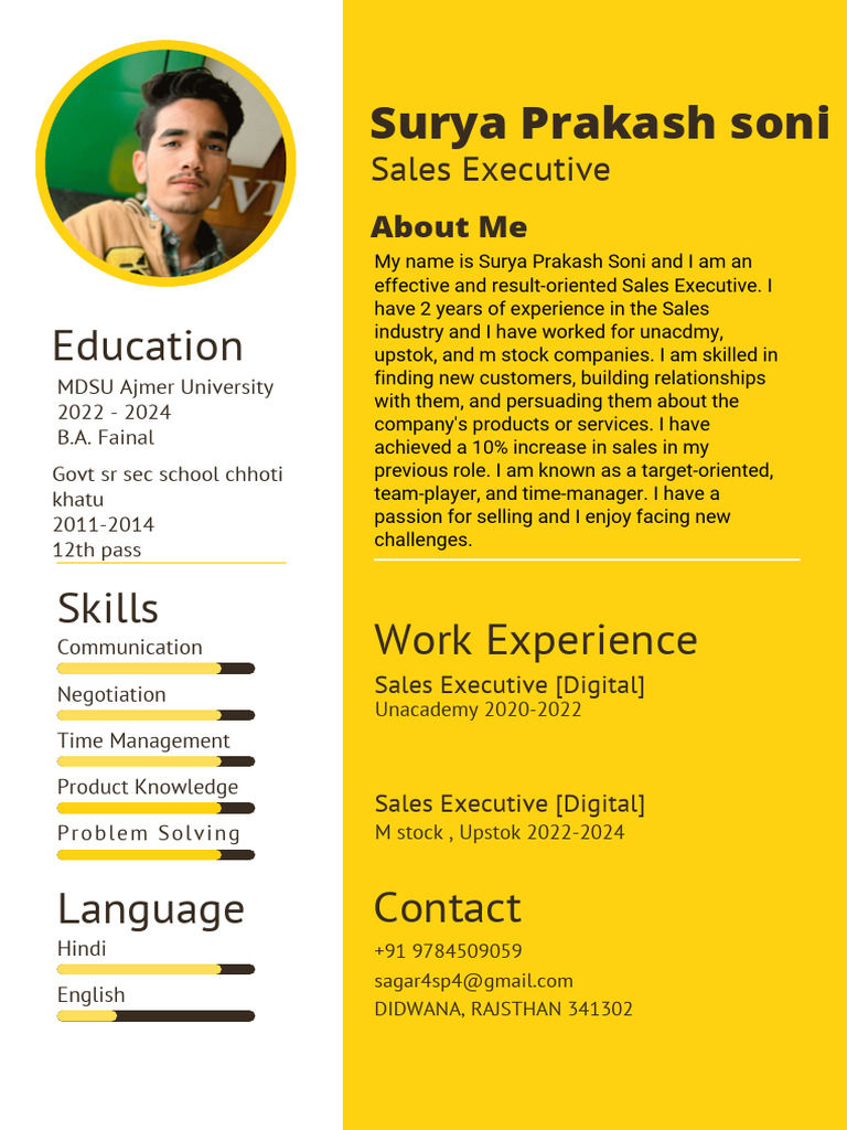 Sagar Soni Resume | PDF