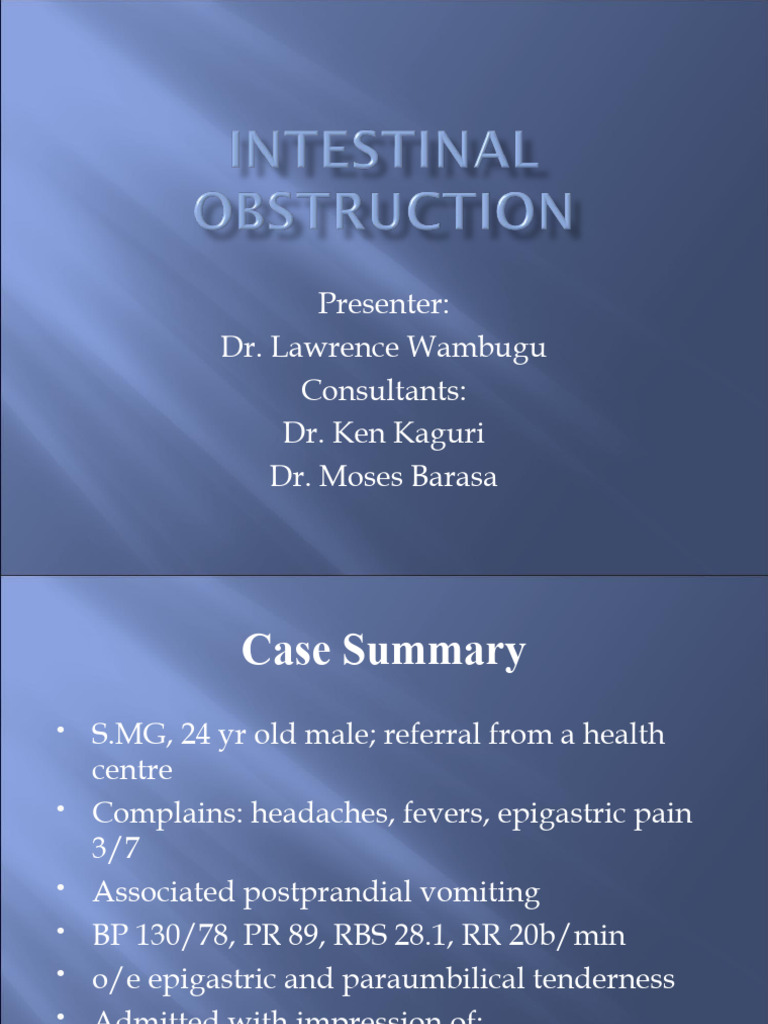 Intestinal Obstruction 2 | PDF | Digestive System | Clinical Medicine