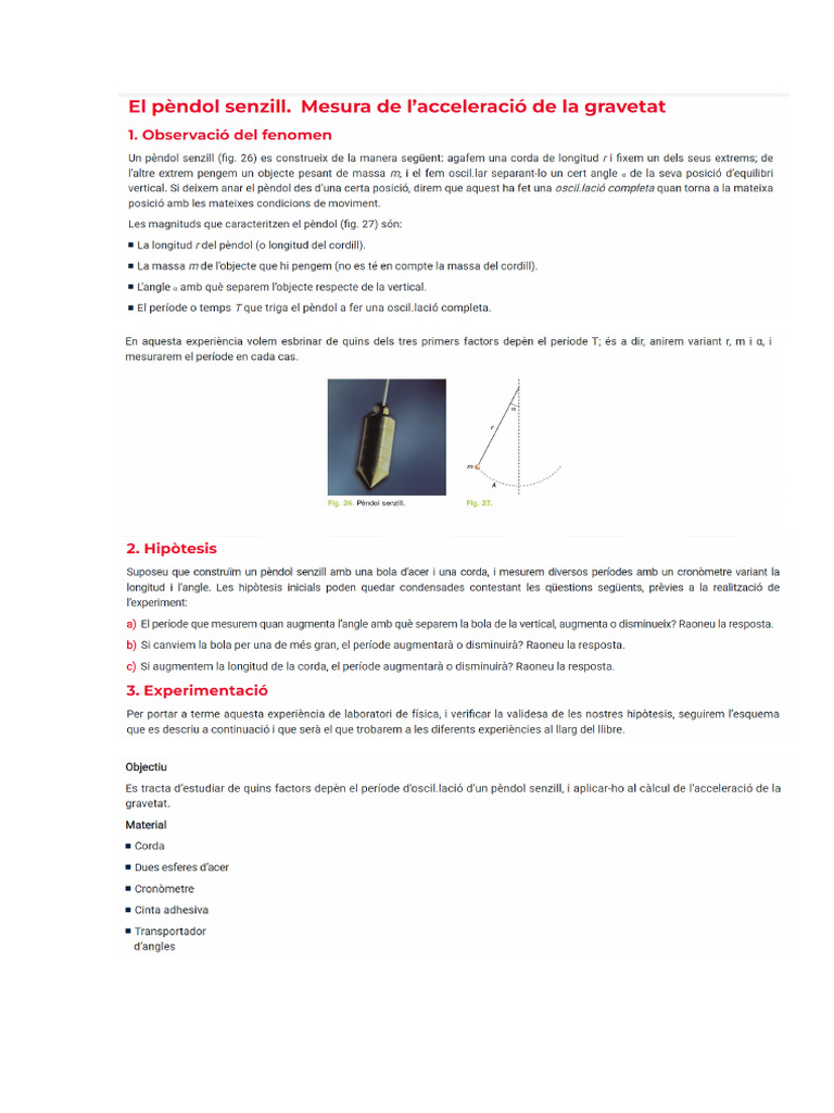 Practica Pendol | PDF