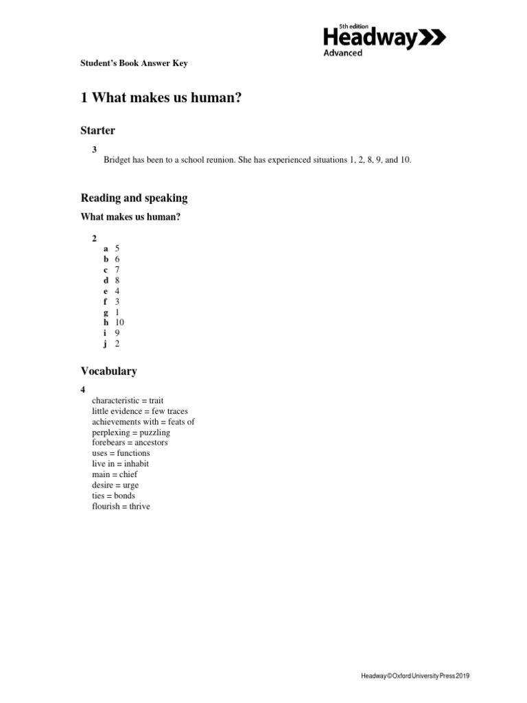 HW5e Advanced SB Unit01 AK | PDF | Subject (Grammar) | Syntax