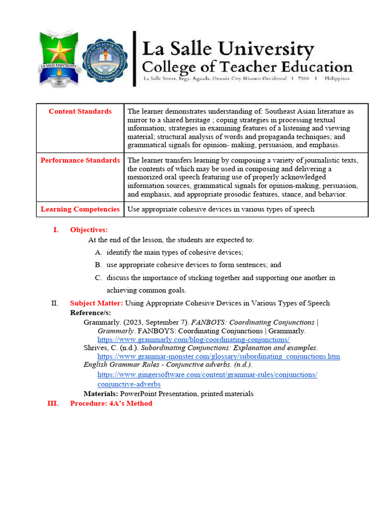 Using Appropriate Cohesive Devices | PDF | Clause | Linguistics