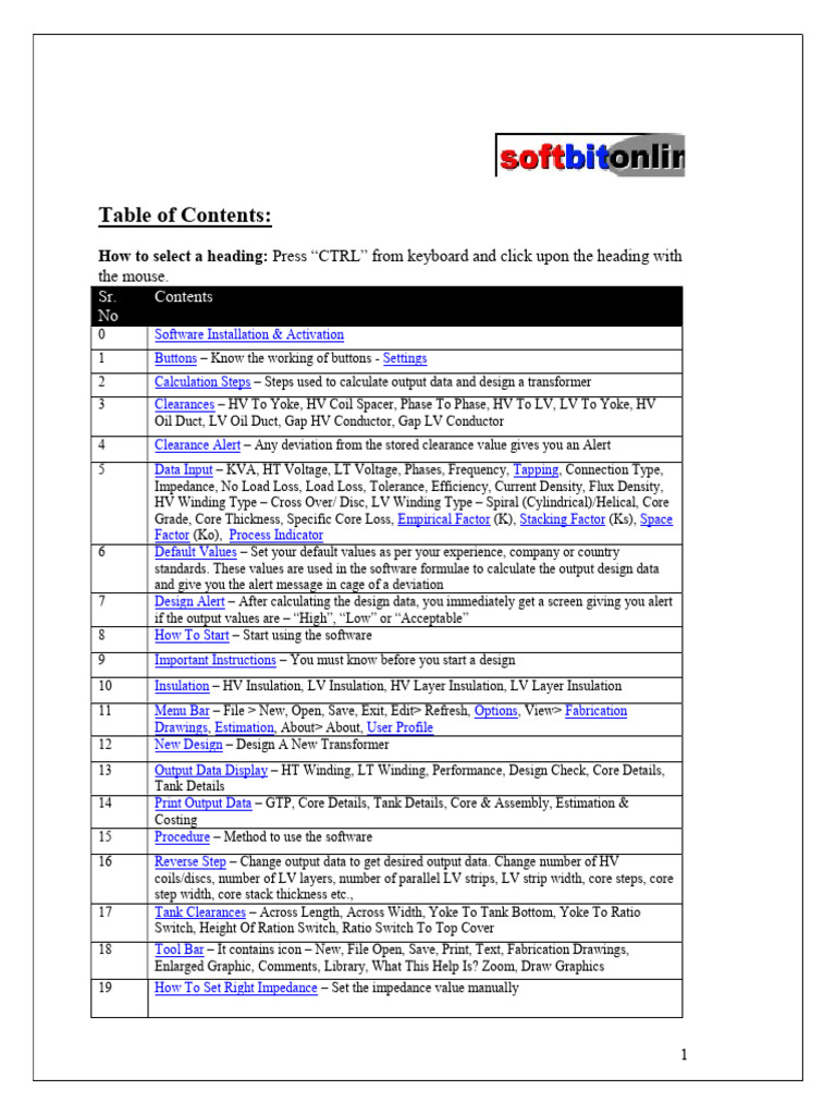 HT Transformer Design Software Guide | PDF | Transformer | Electrical ...