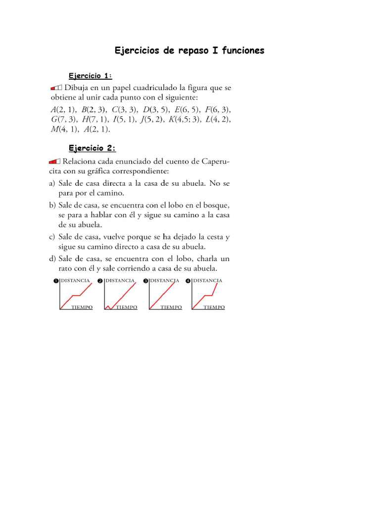 Ejercicios de Repaso Funciones 1º ESO | PDF | Métodos y materiales de enseñanza
