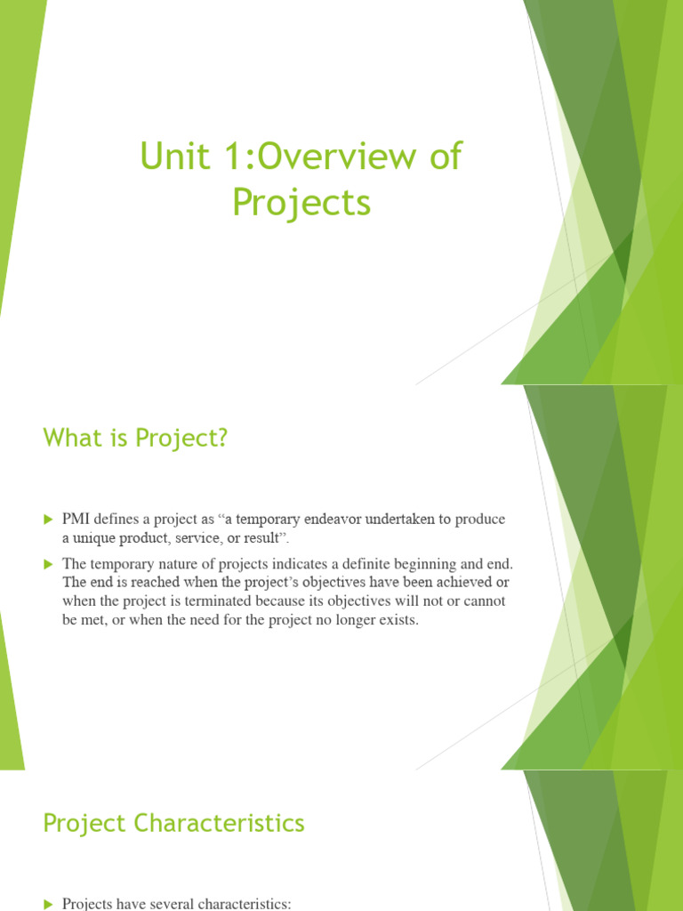 Unit 1 Overview of Project | PDF | Project Management | Economies