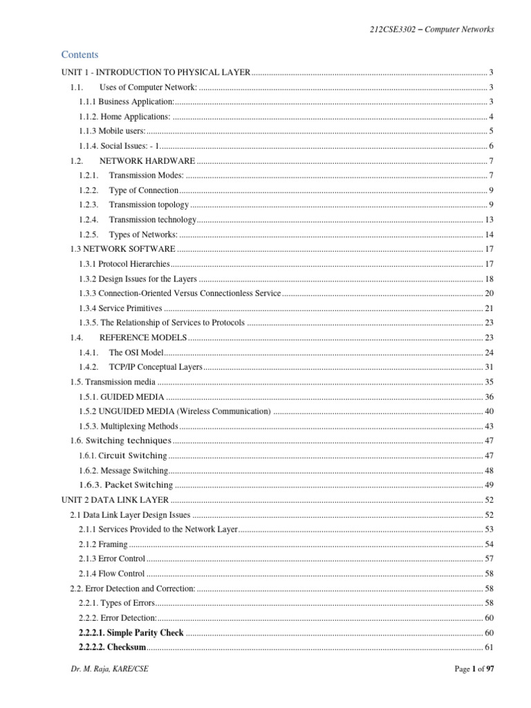 Unit 1and2 Combined Pdf Network Topology Duplex Telecommunications