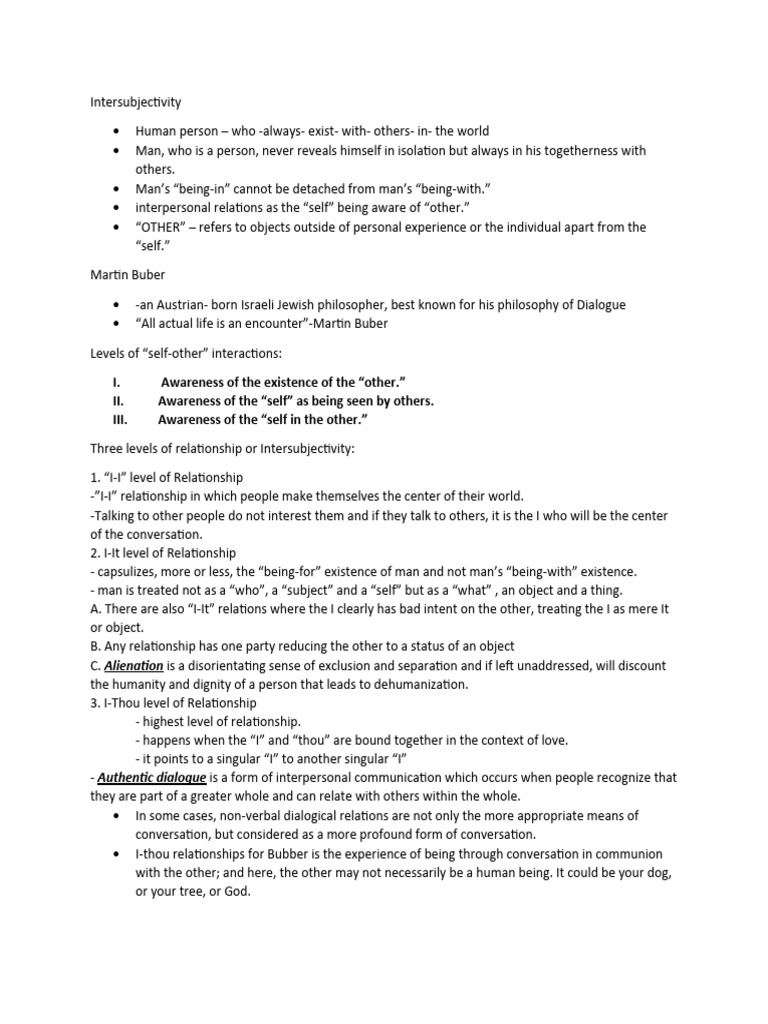 Intersubjectivity | PDF