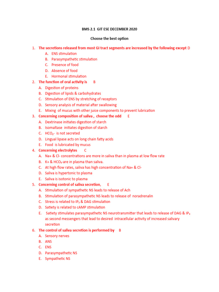 BMS 2 | Download Free PDF | Stomach | Pancreas