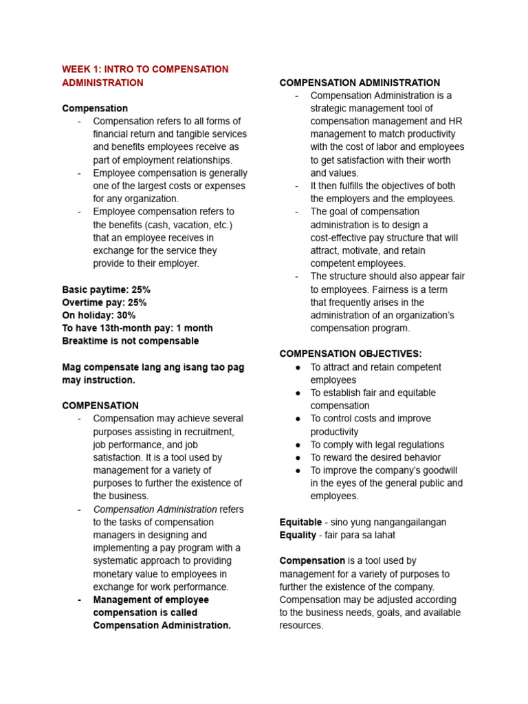 Compensation Administration Reviewer | PDF | Cost Of Living | Incentive