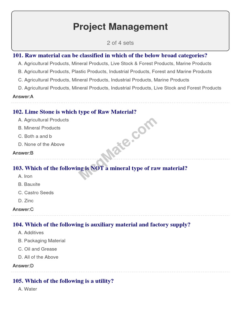 Project-Management (Set 2) | PDF | Cash Flow Statement | Working Capital