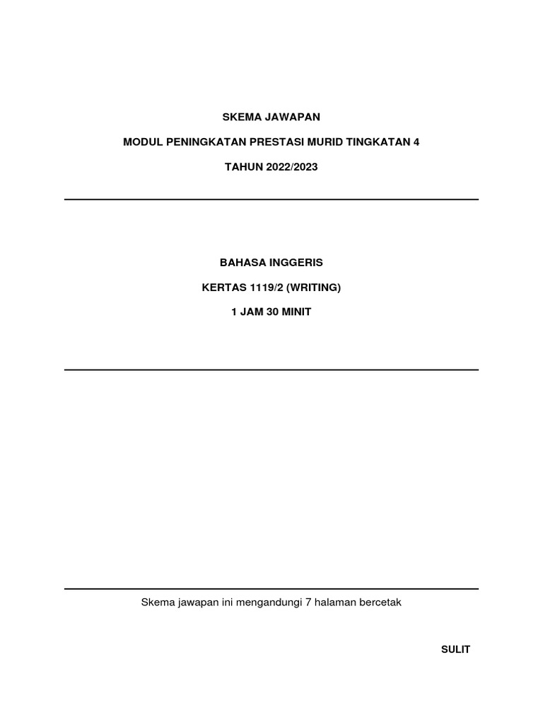 Skema Jawapan BI Tingkatan 4 | PDF | Vocabulary | Cognitive Science