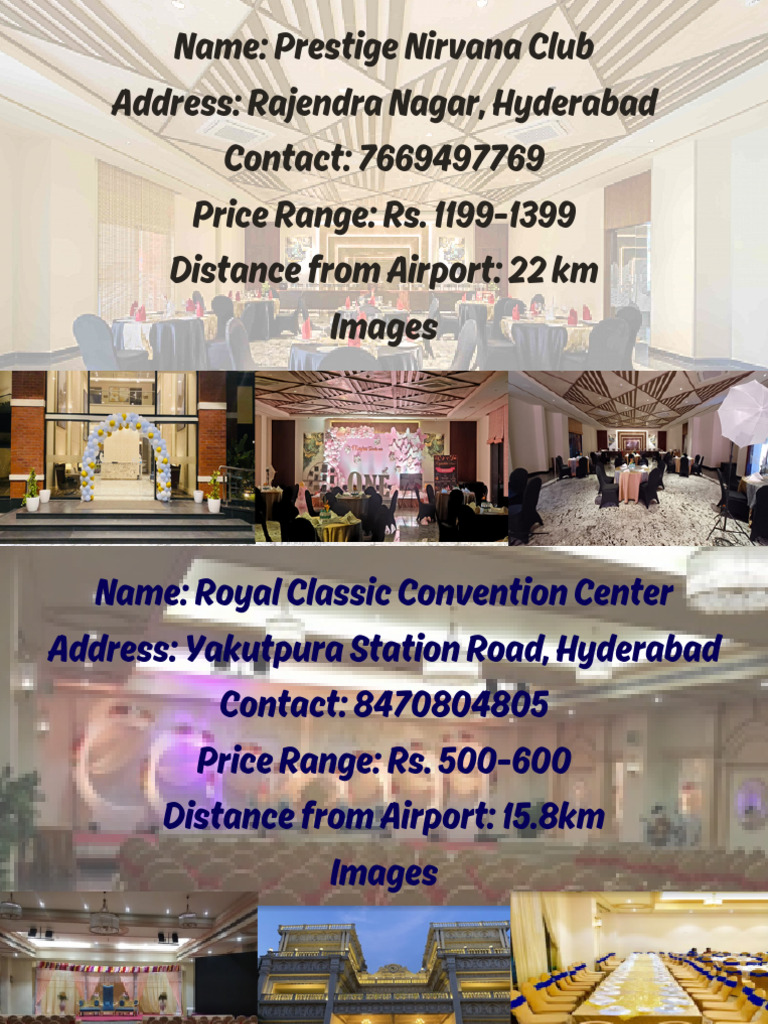 Banquet Hall HYD | PDF